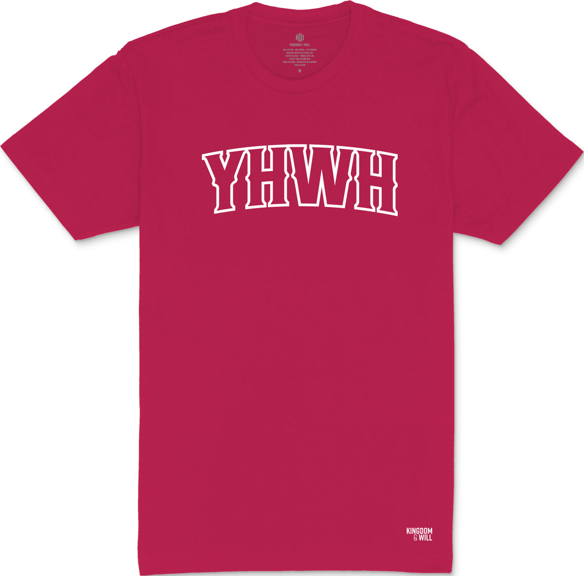 YHWH T-Shirt (Magenta & White) – Kingdom & Will