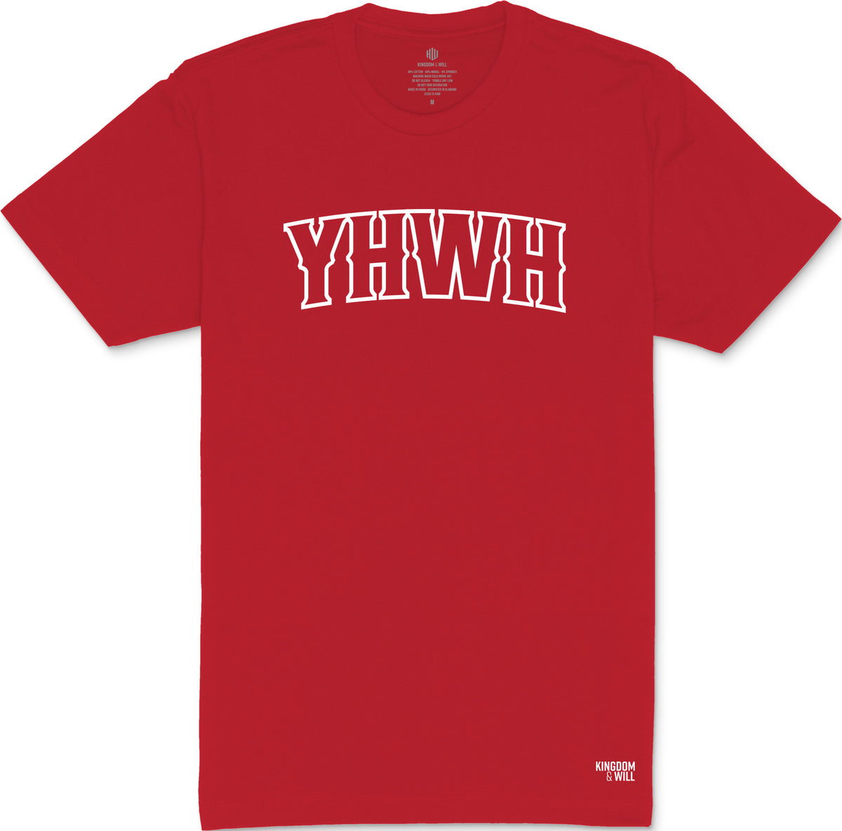 YHWH T-Shirt (Red & White) – Kingdom & Will